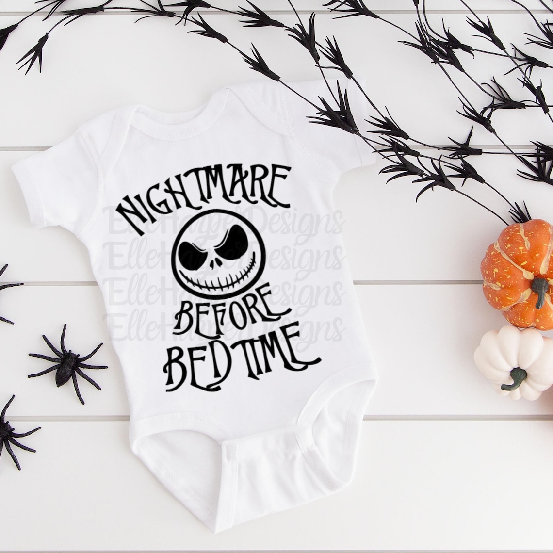 Nightmare Before Bedtime Baby Bib SVG PDF- Png - Pdf- Dxf - INSTANT ...
