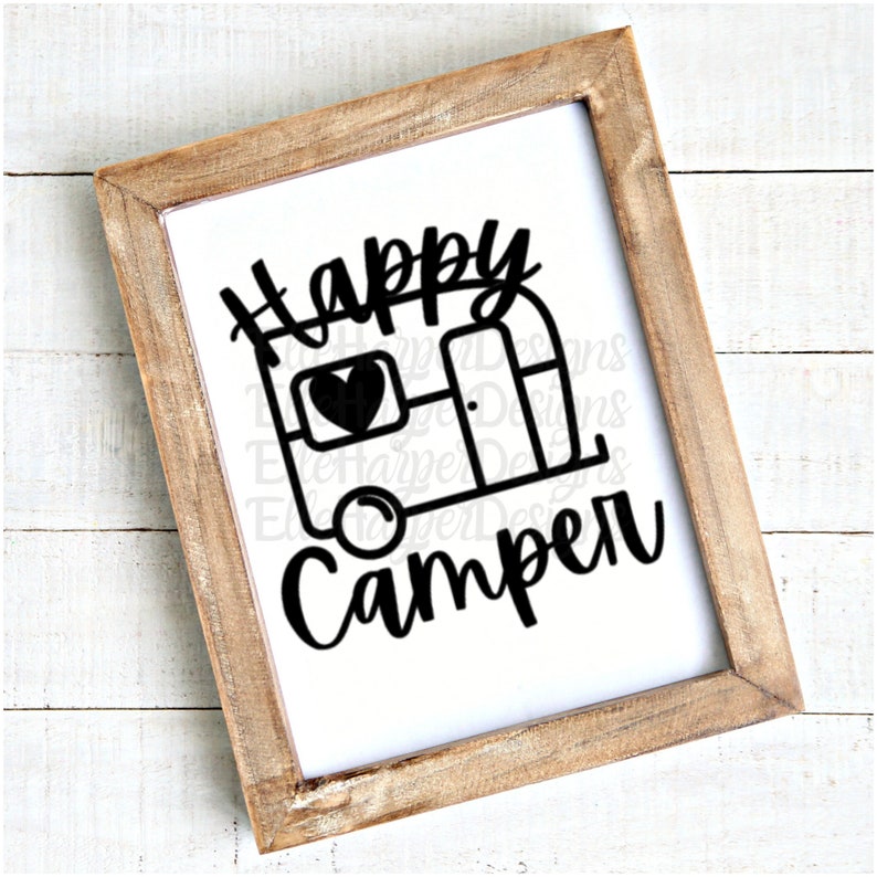 Happy Camper SVG Heart PDF- Png - Pdf- Dxf - INSTANT Digital Download ...