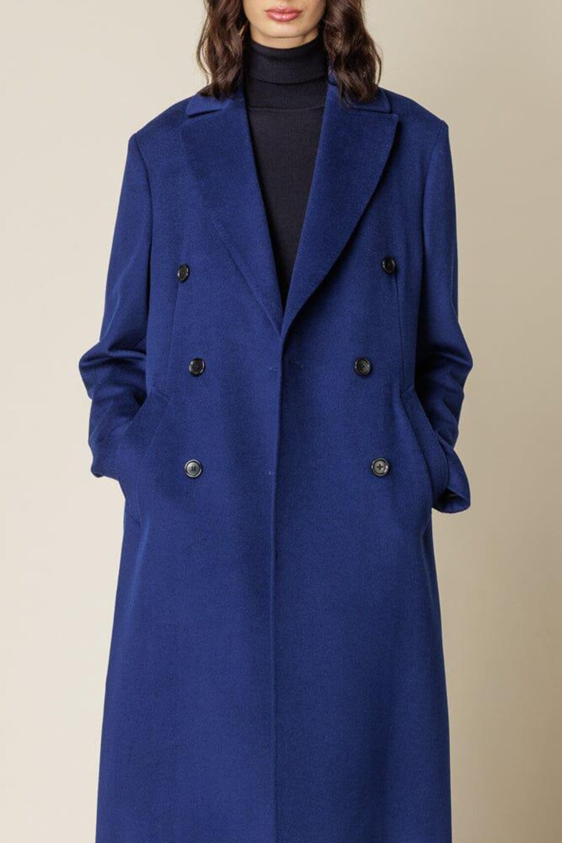 Handcrafted 6-breasted Long Wool Coat for Women – Elegant and Warm ...