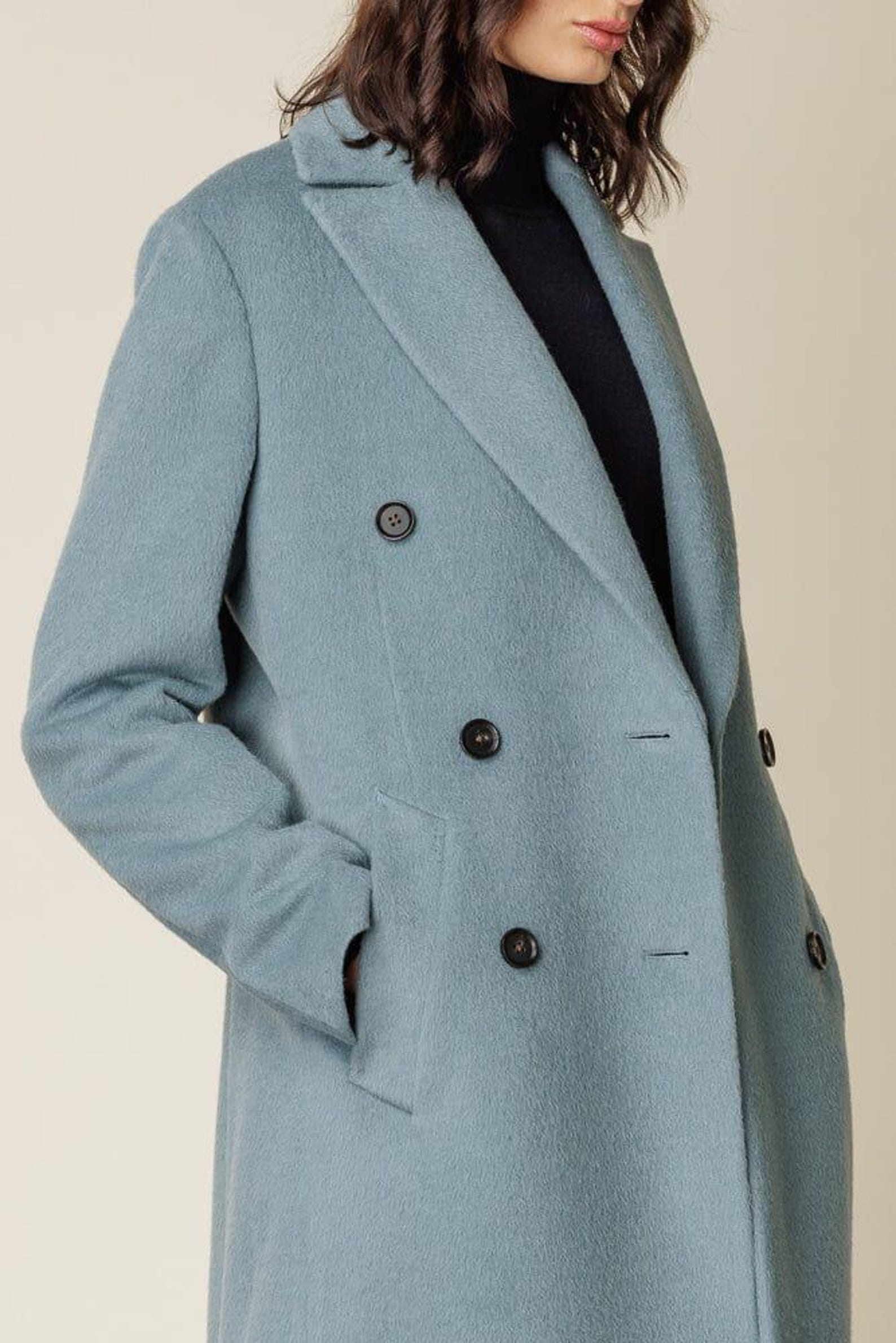 Handcrafted 6-breasted Long Wool Coat for Women – Elegant and Warm ...