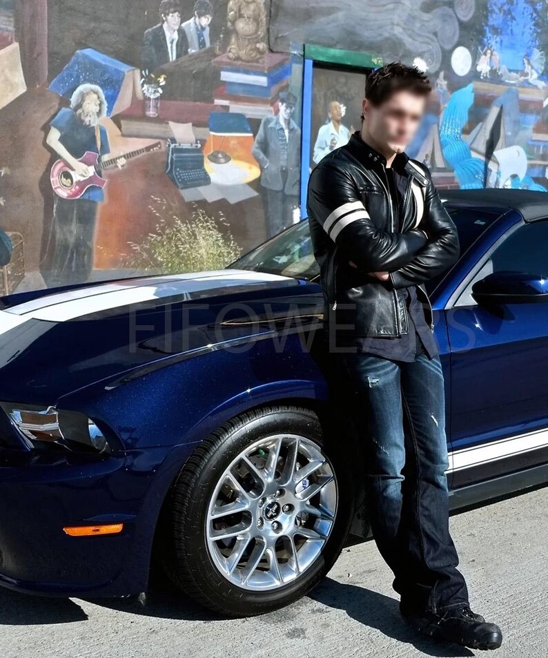 Own the Road in This Striking Men's Leather Racing Jacket - Etsy