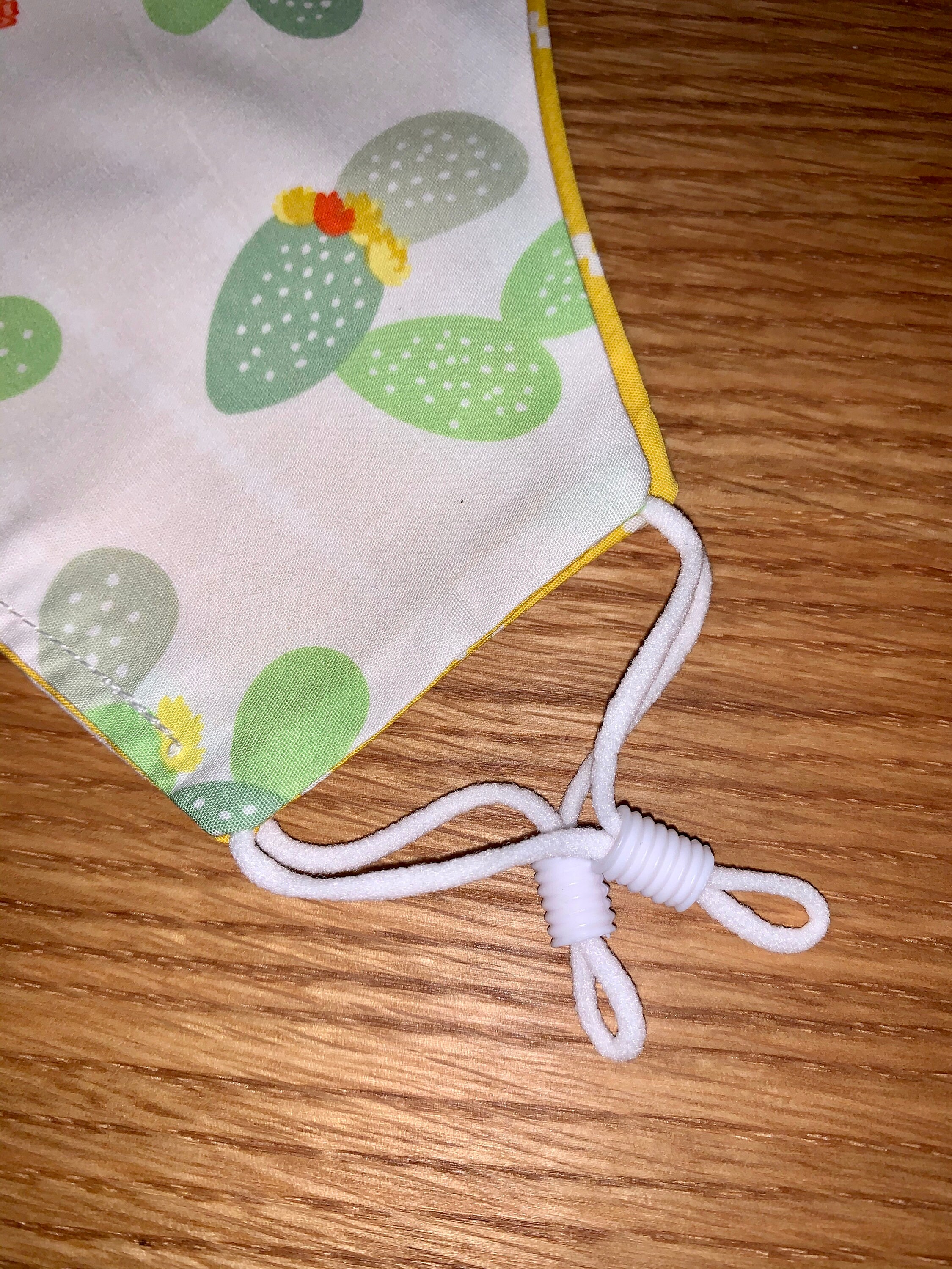 Fitted Cotton Face Masks With Cord Locks for Adjustable Ear Loops ...