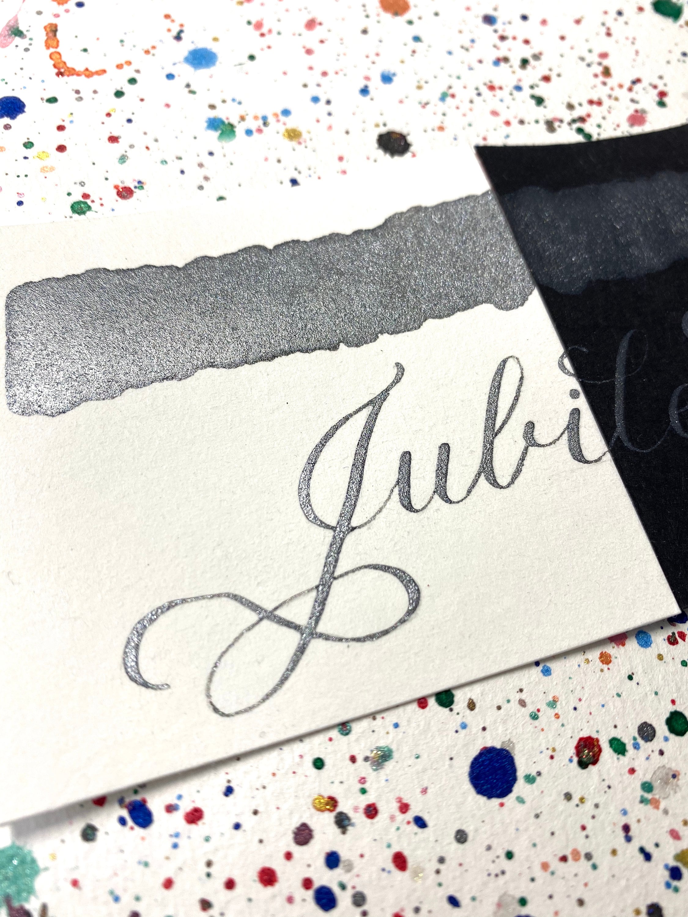 Jubilee Shimmer Watercolour Paint Handmade Silver Grey Vegan Metallic ...