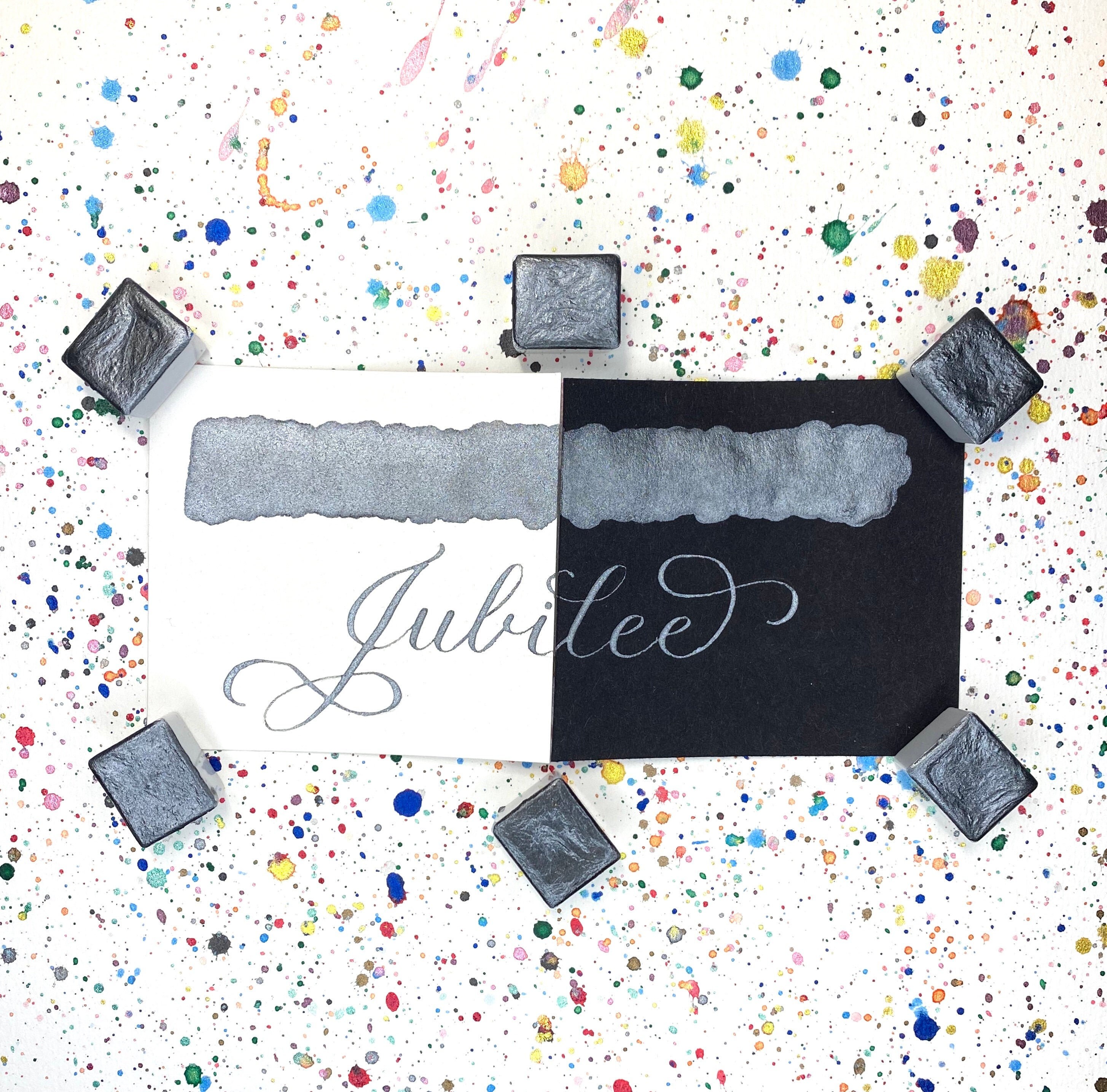 Jubilee Shimmer Watercolour Paint Handmade Silver Grey Vegan Metallic ...