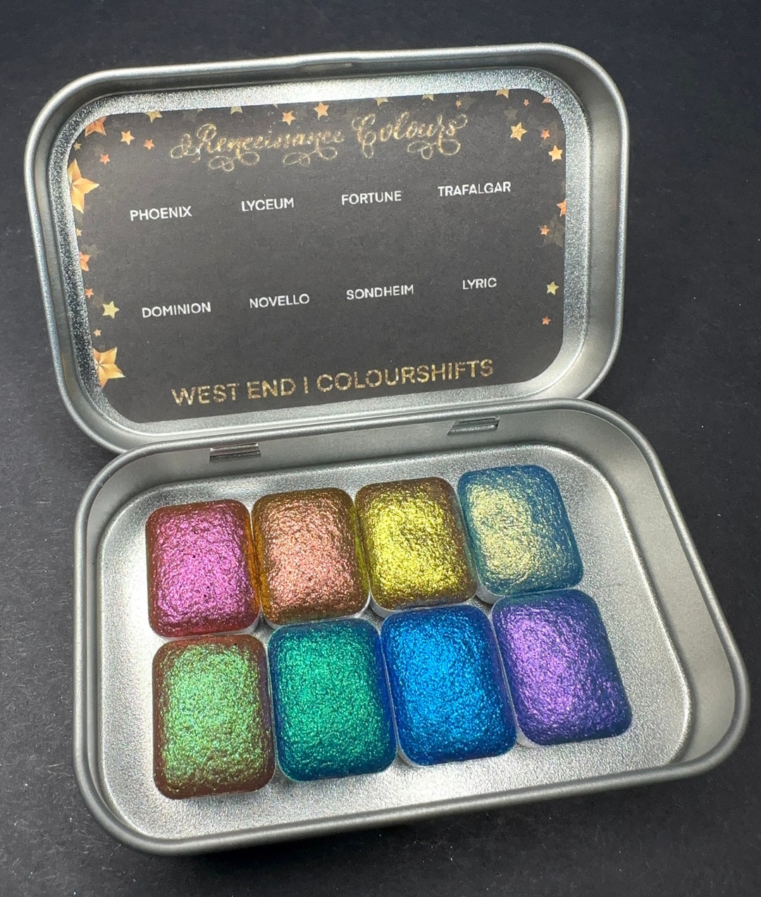 West End I Colorshift Quarter Pans Handmade Watercolor Tin Calligraphy ...