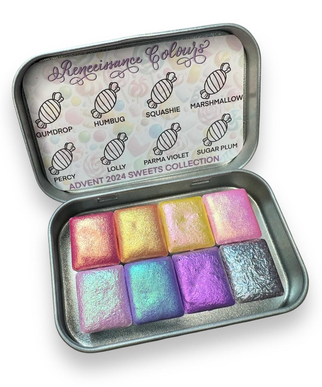 Sweets Collection Half Pan Tin of 8 Advent 2024 Colorshift Handmade ...
