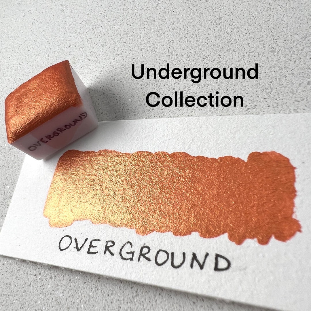 Overground Shimmer Watercolour Paint Handmade Orange Vegan Metallic ...