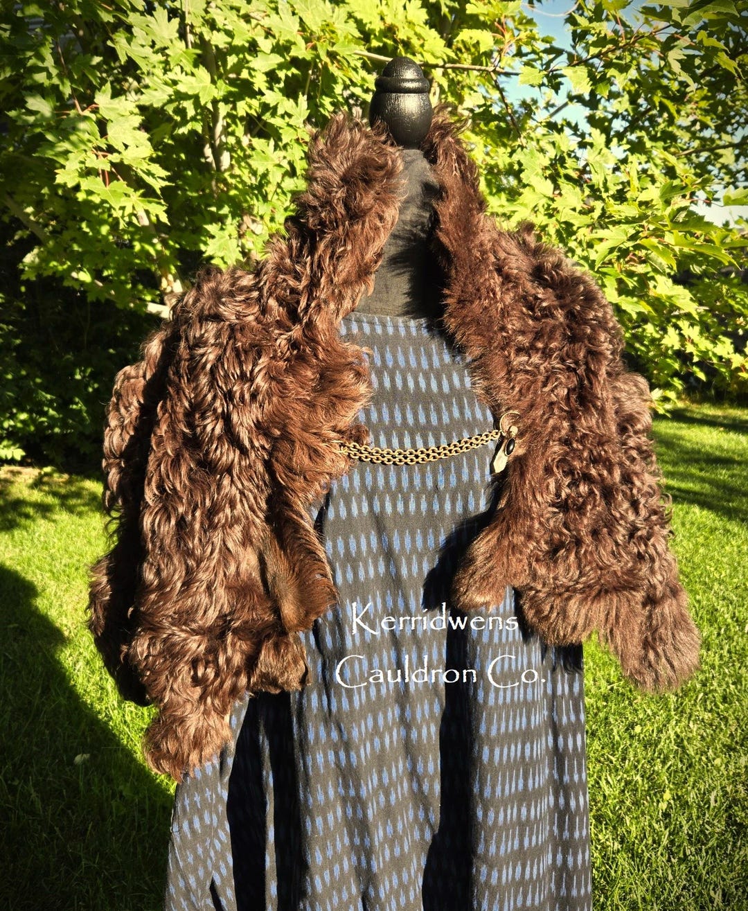 Curly Lamb Wool Mantel Capelet, Medieval Shawl, Fur Mantle, Fur Shrug ...