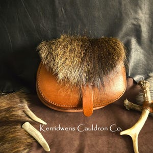 Beaver and Leather Belt Bag, Medieval Hip Bag, LARP, Cosplay ...