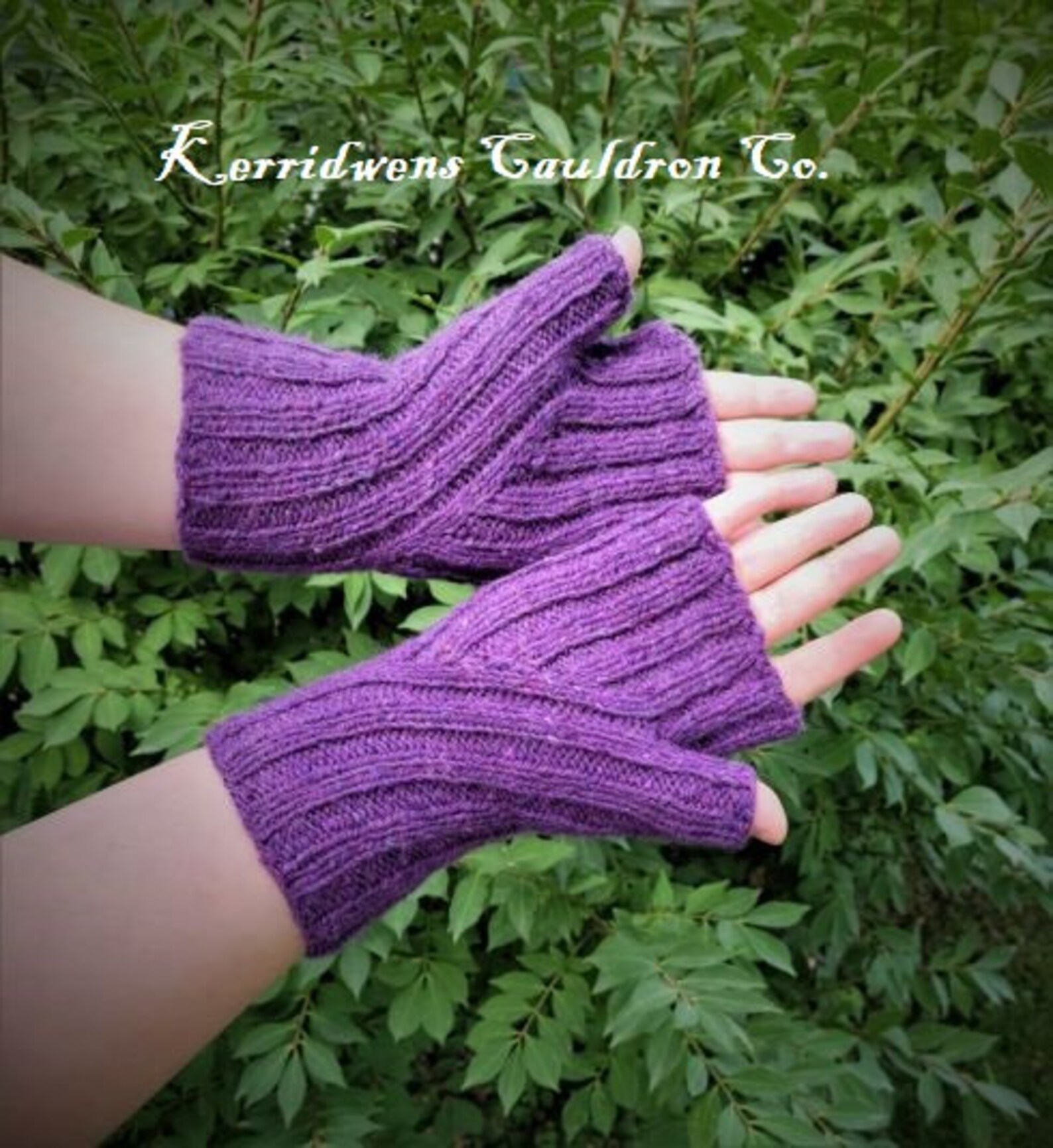 Witches Purple or Green Arm Warmers, Hedgewitch Wrist Warmers ...