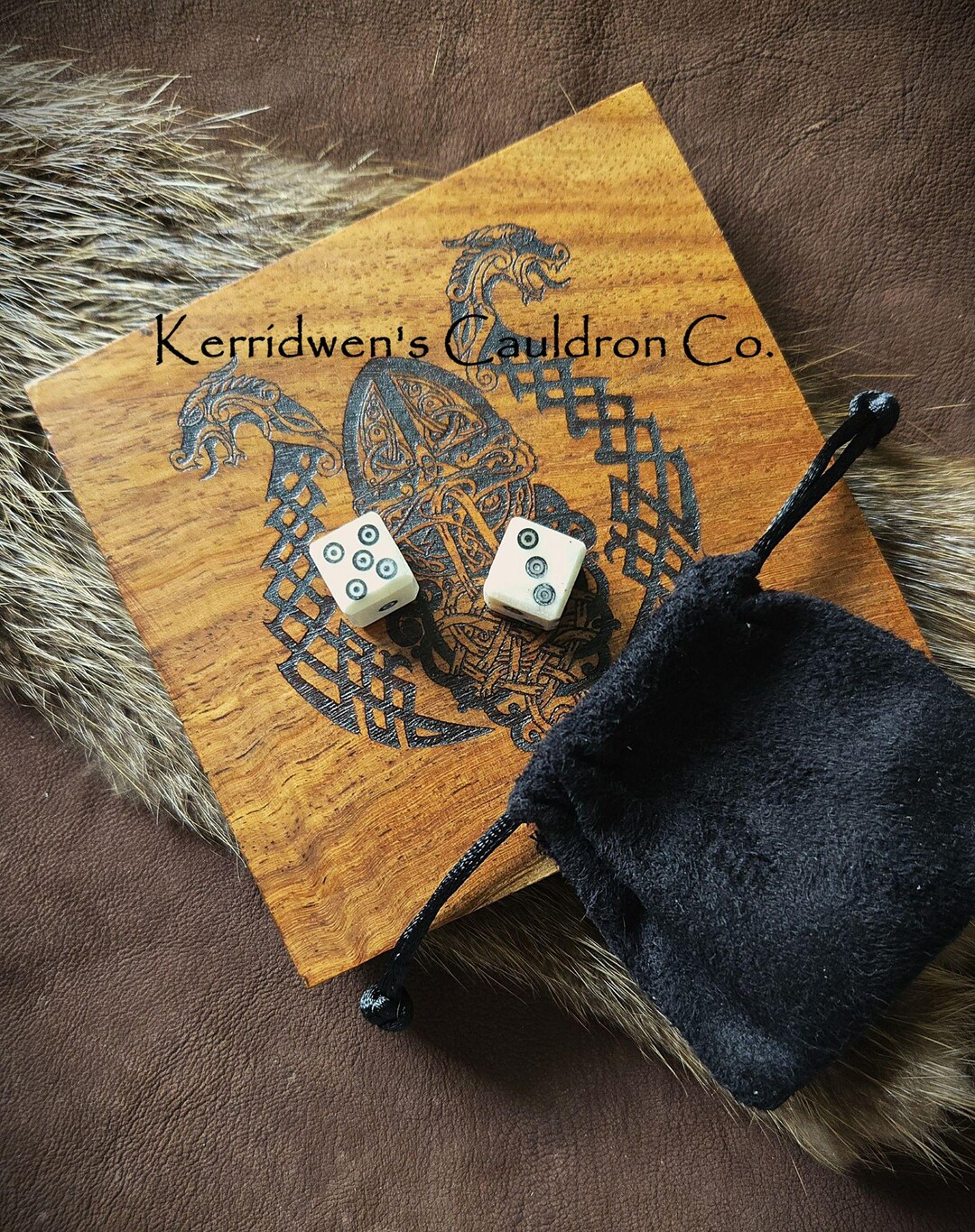 2 Pk. Circle Dot Medieval Bone Dice Kit, Replica Dice, Gaming Dice W ...