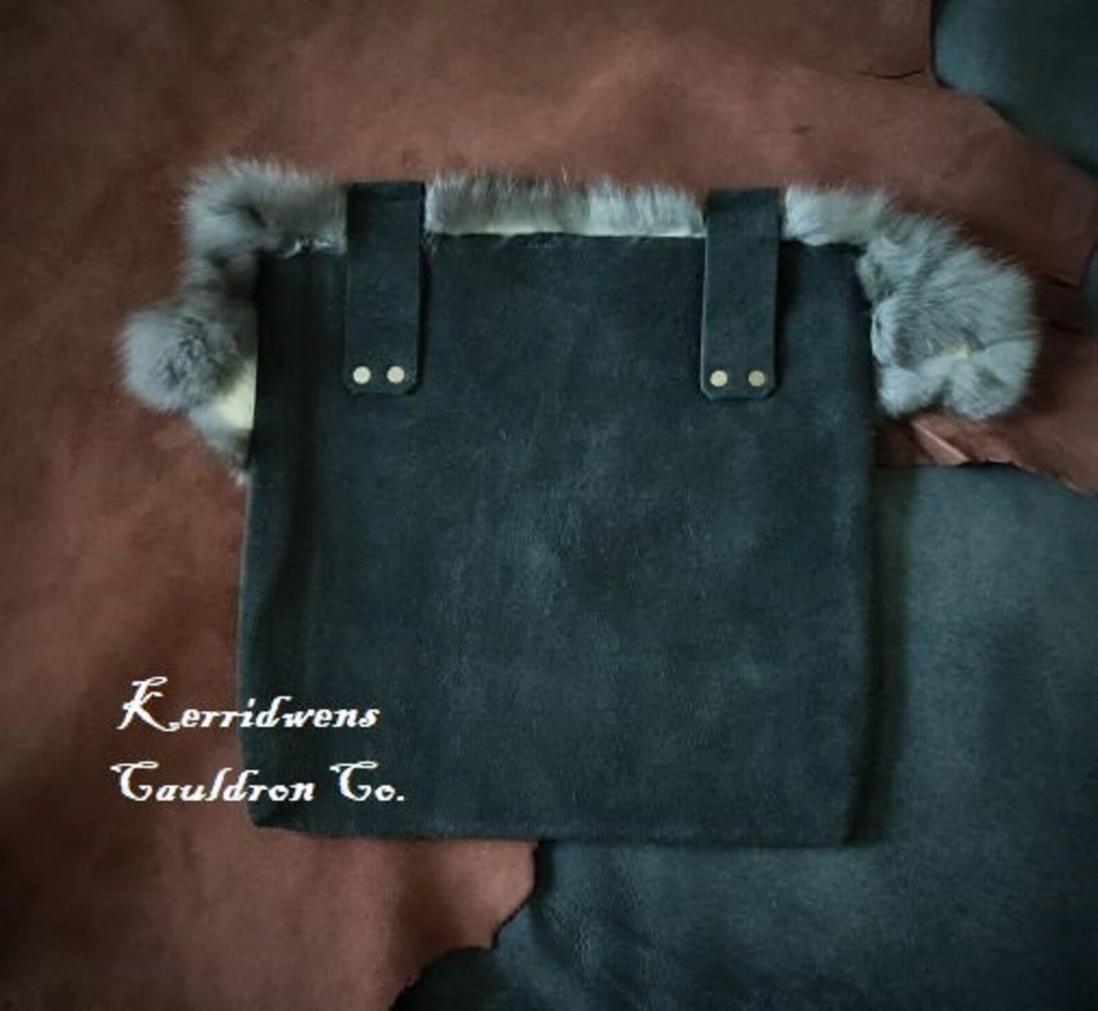 Hedgewitch Black Suede Leather Rabbit Belt Bag Witches Belt - Etsy