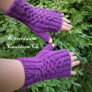 Witches Purple or Green Arm Warmers, Hedgewitch Wrist Warmers ...
