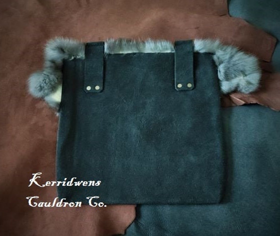 Hedgewitch Black Suede Leather Rabbit Belt Bag Witches Belt - Etsy