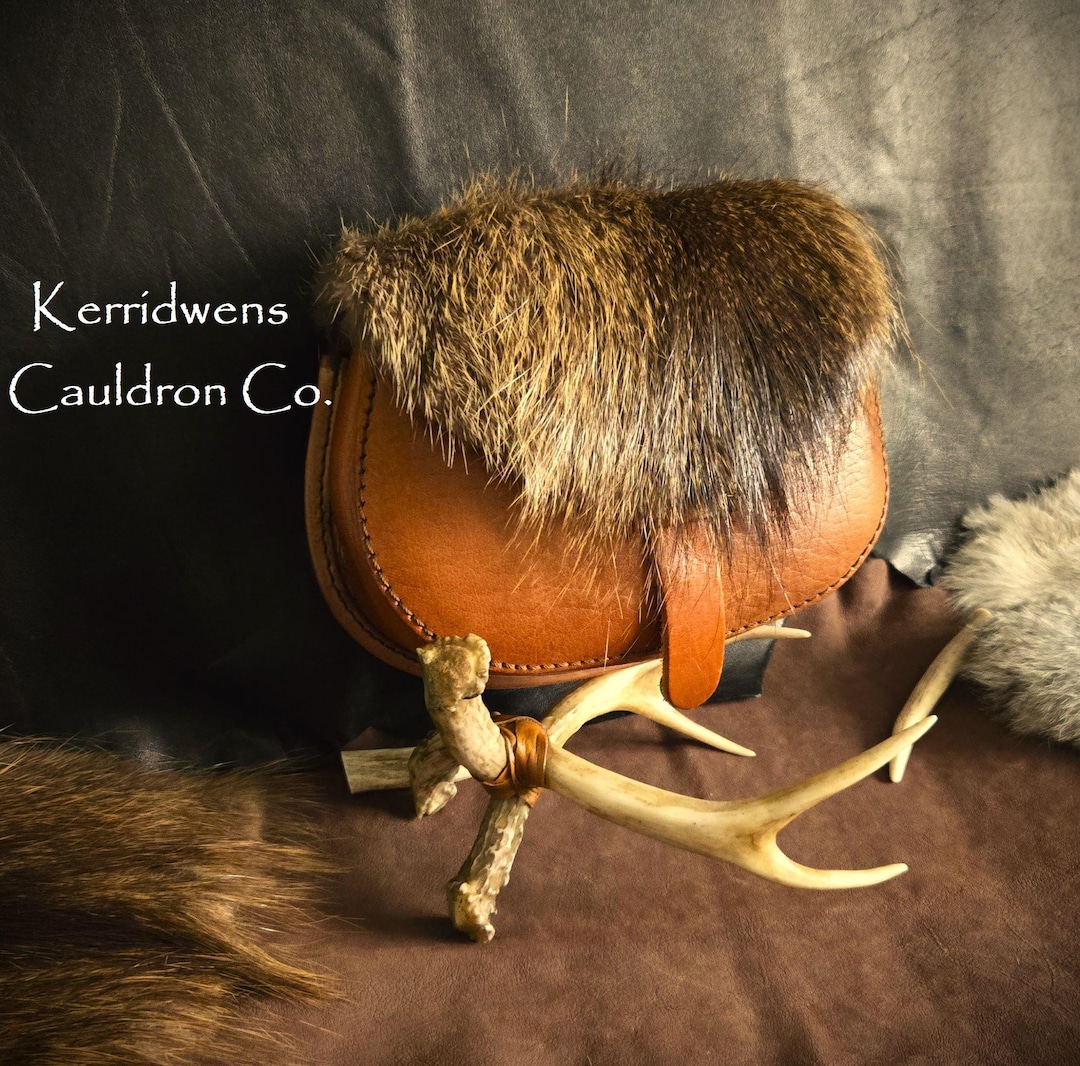 Beaver and Leather Belt Bag, Medieval Hip Bag, LARP, Cosplay ...
