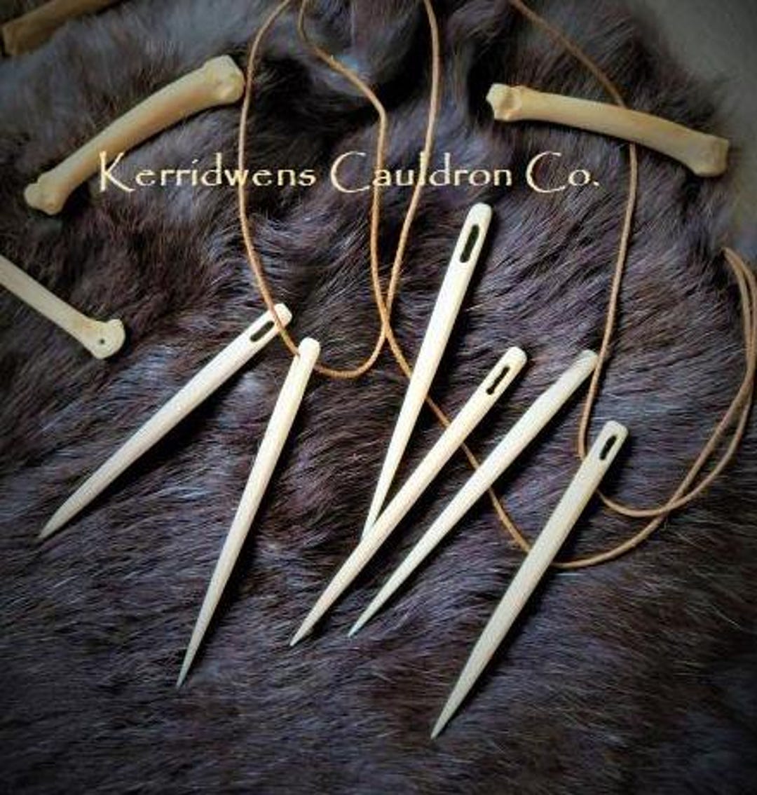 2 Pk. Medieval Nålbinding Needles, Nalbinding, Bone Needles, Sewing ...