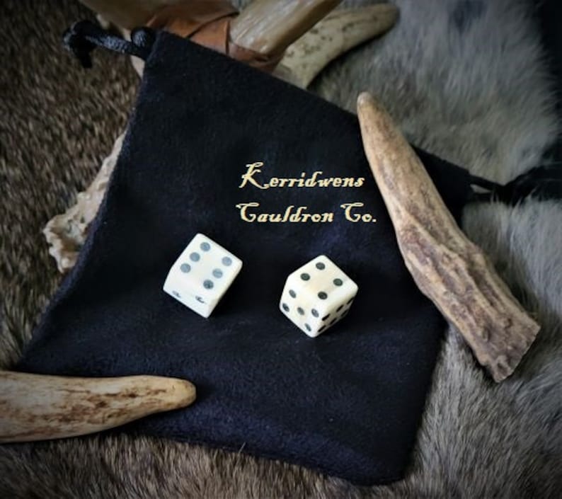 Medieval Bone Dice Black Pouch Kit Replica Dice Gaming Dice - Etsy