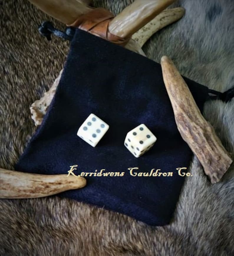 Medieval Bone Dice Black Pouch Kit Replica Dice Gaming Dice - Etsy
