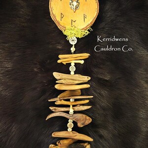 Fenrir Wolf Valhalla Ladder, Viking, Runes, Wind Chime, Driftwood ...