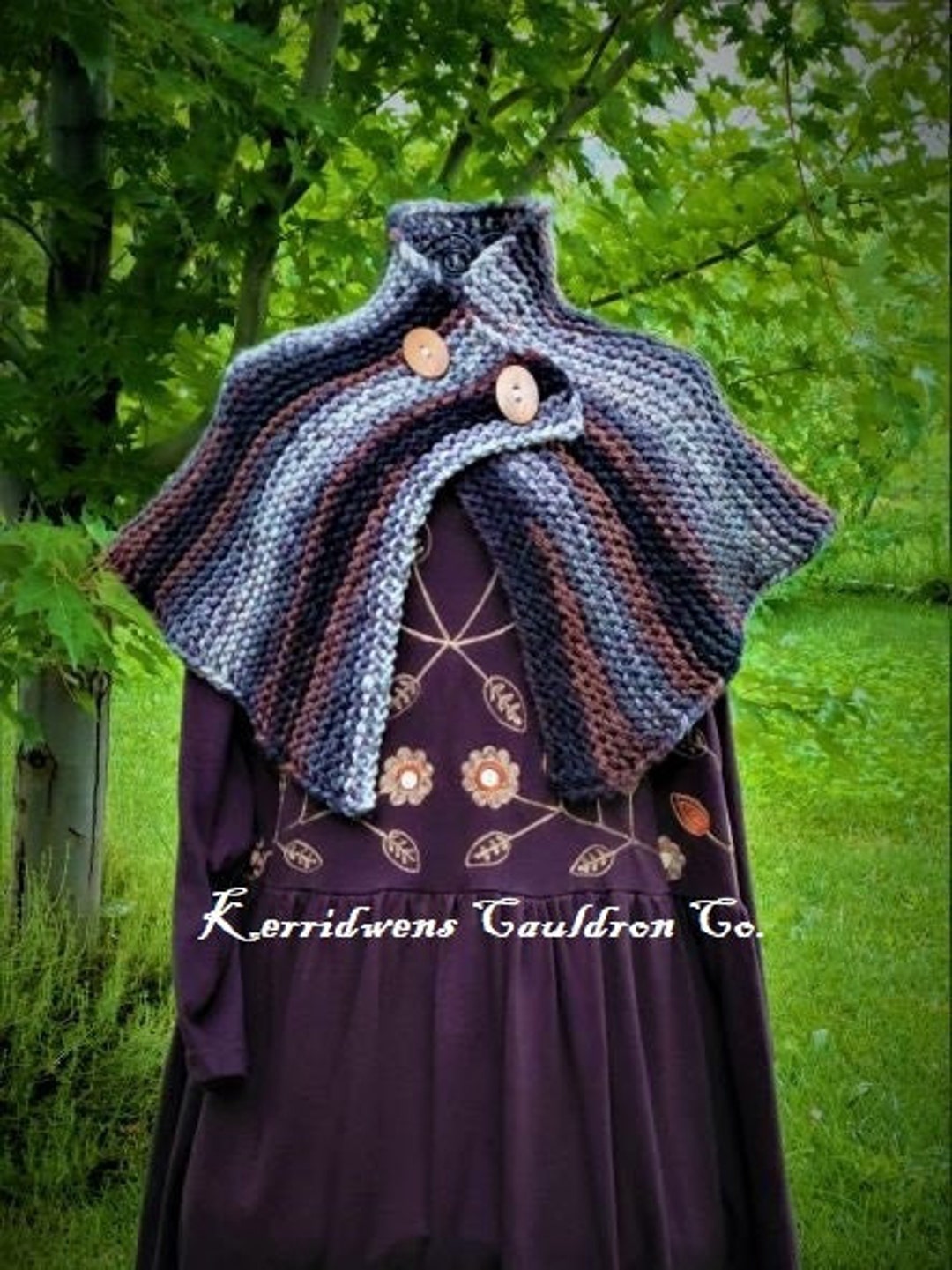 Nålebound Capelet, Crochet Shawl, Medieval Shawl, Highlander Cape ...