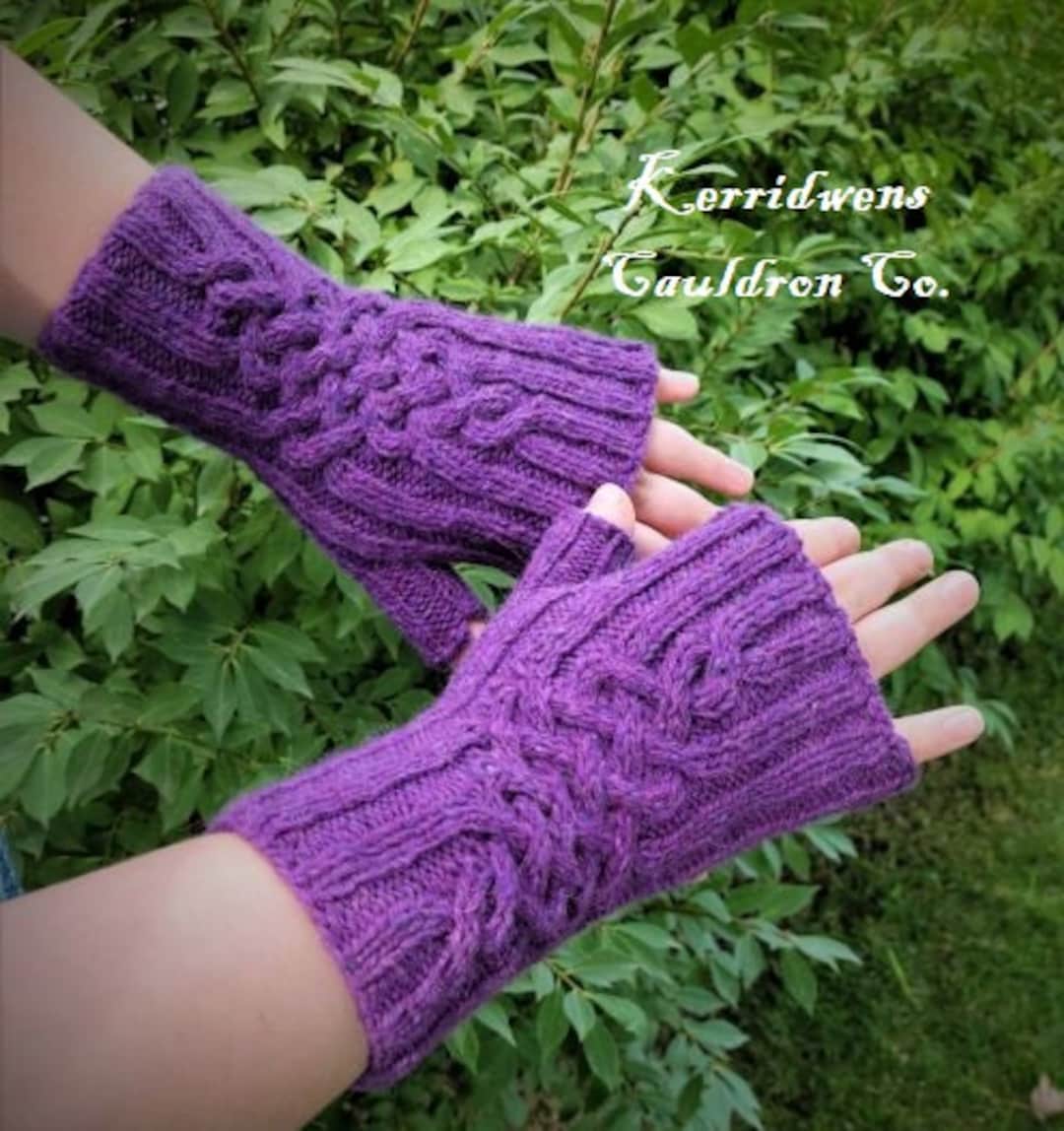 Witches Purple or Green Arm Warmers, Hedgewitch Wrist Warmers ...