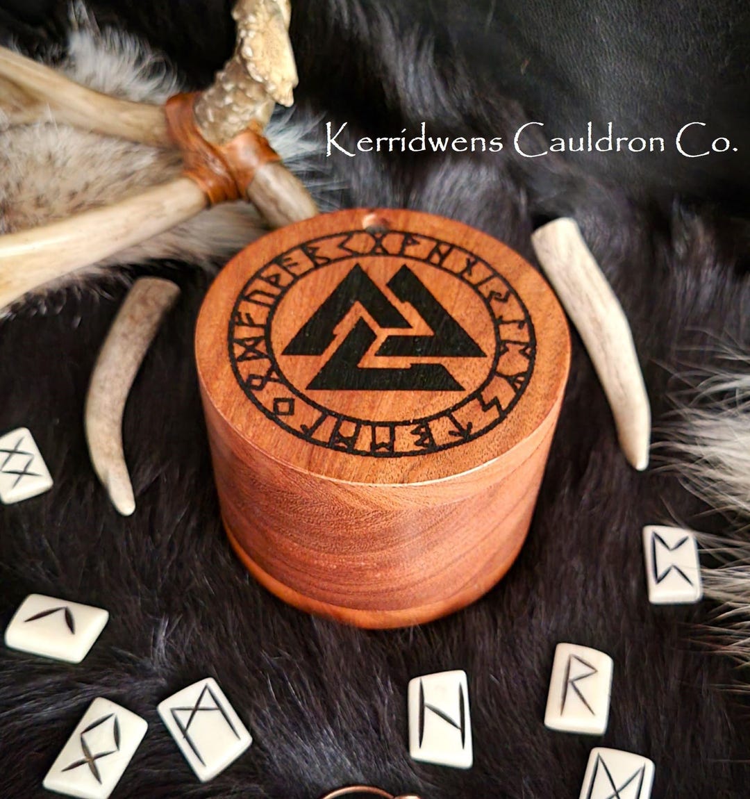 Viking Valknut Rune Box, Odin, Medieval, Old Norse, Rune Box, LARP ...