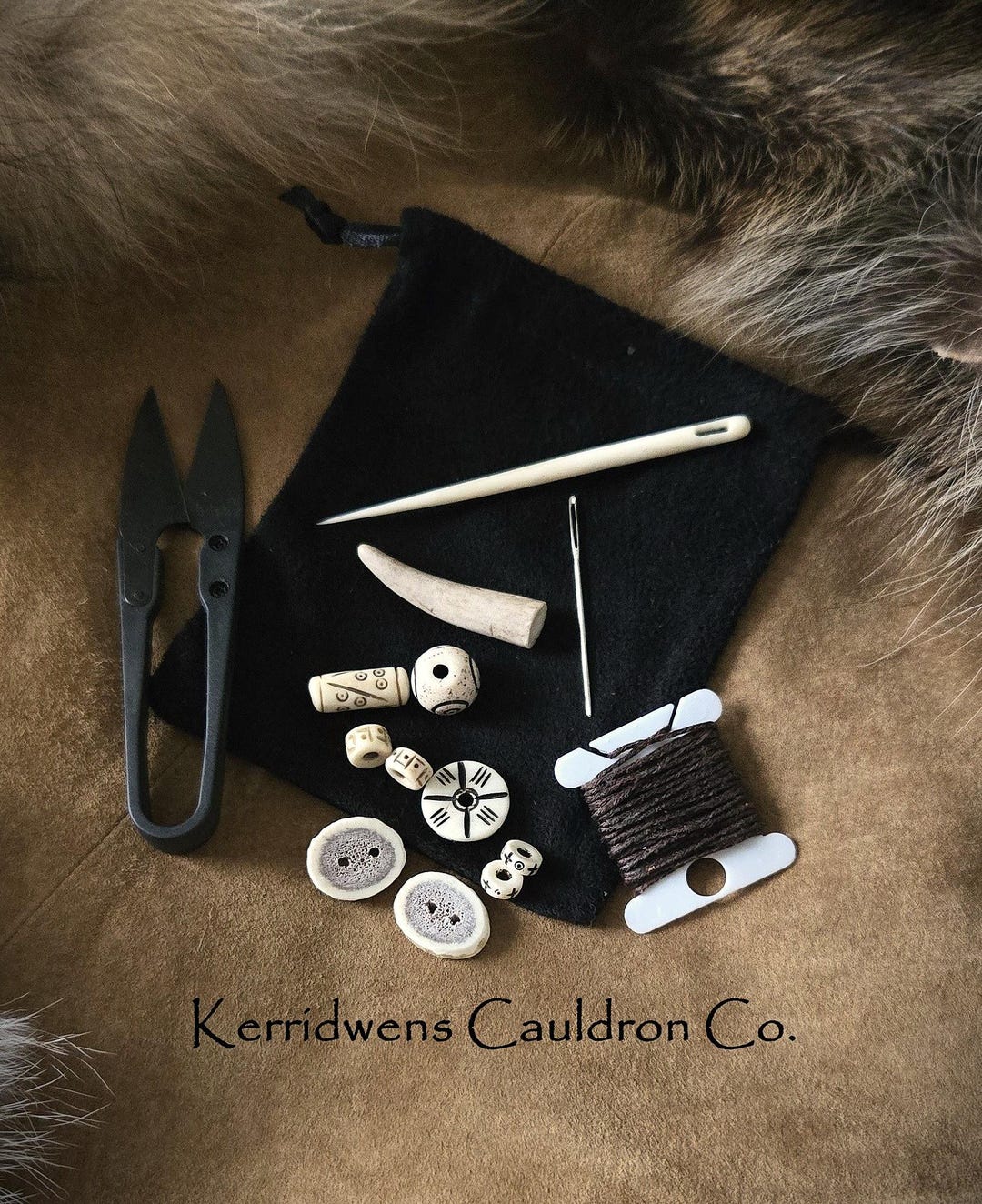 Bone Nalbinding Needle Kit, Needlecraft Sewing Kit, Bone Beads ...