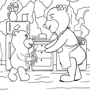 Digital Coloring Storybook Struggles the Bear Finds a Friend - Etsy