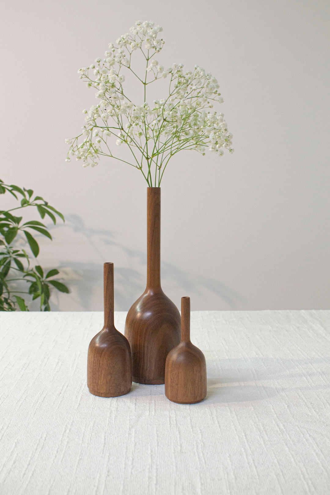 Walnut Bell Vase - Etsy UK