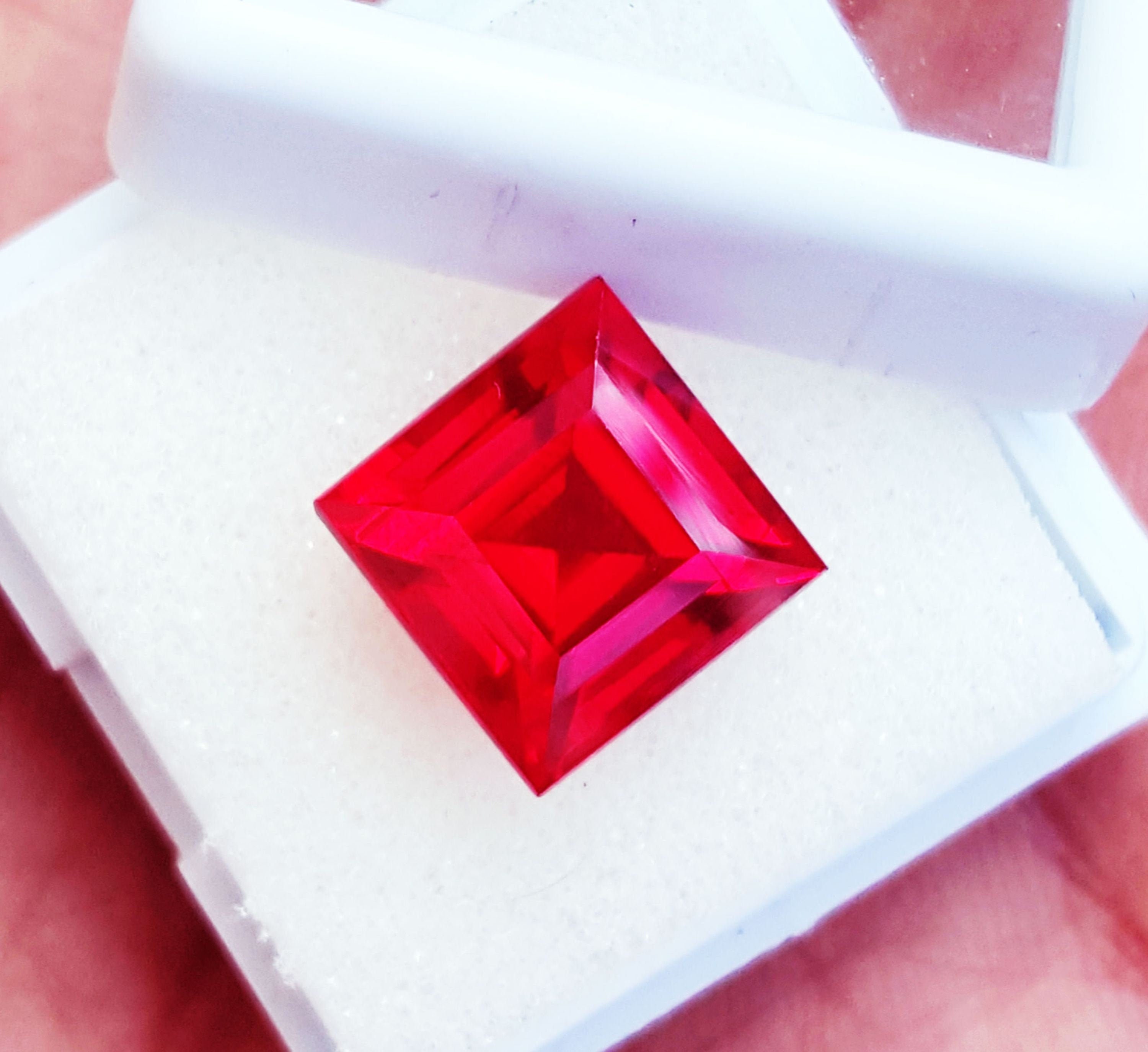 Loose Gemstone 8 to 10 Ct Pair Natural Ruby Square Shape - Etsy UK