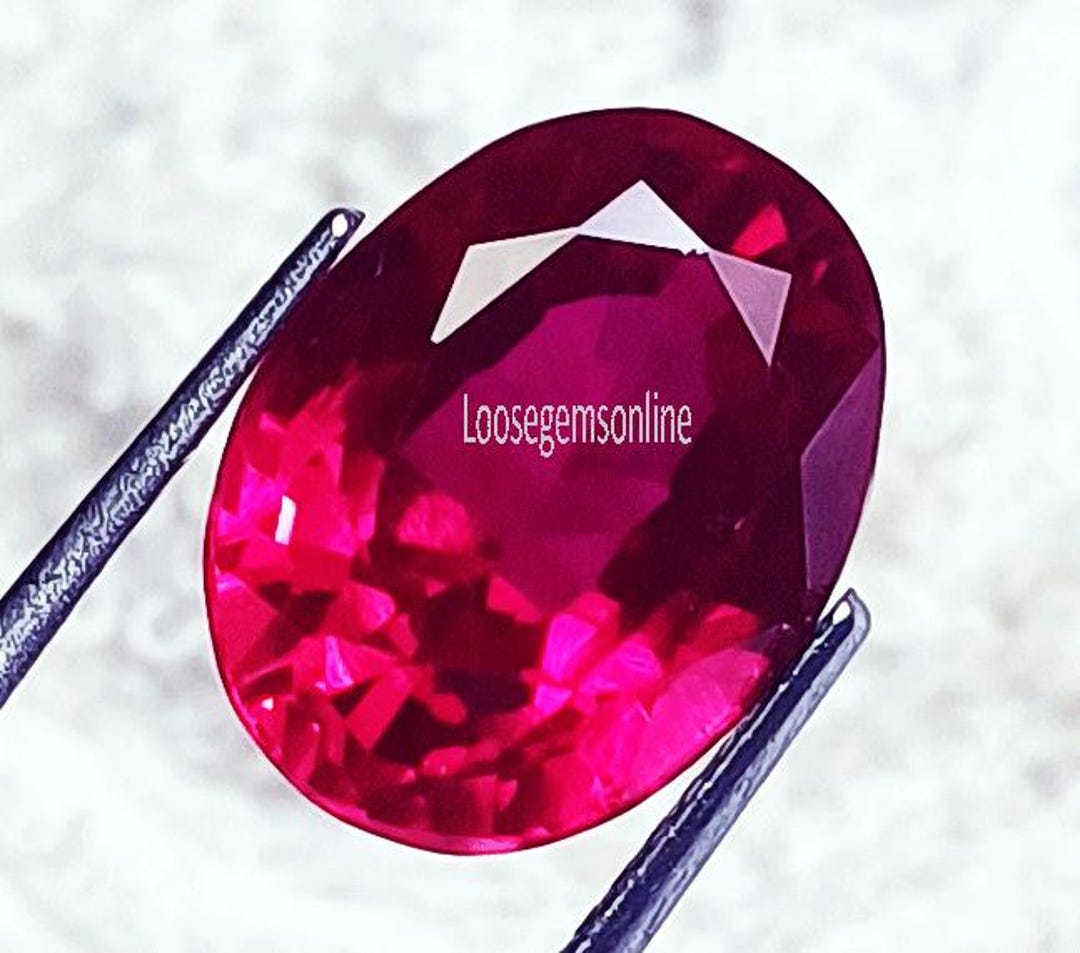 Loose Gemstones Natural Ruby Oval Shape Single 8 to 10 Ct Certified - Etsy