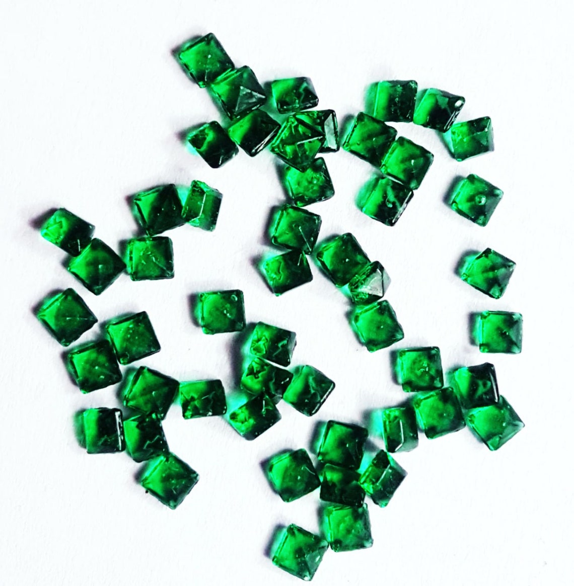 Loose Emeralds Lot Gemstones 50 Pieces 6 to 7 Ct Square Zambia | Etsy