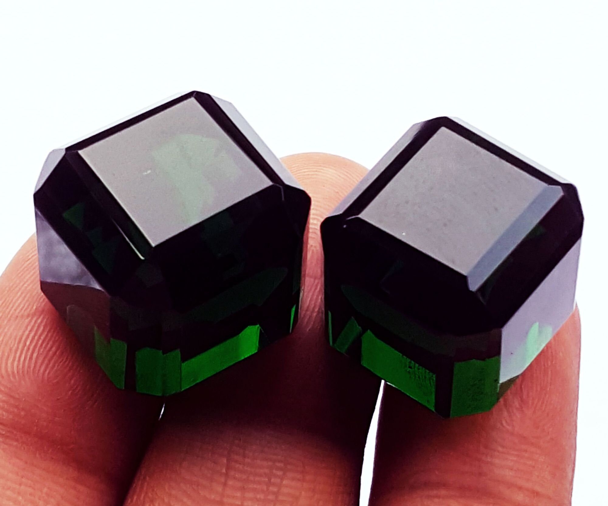 Loose Green Topaz Pair Gemstone Certified Cube 50 Ct to 60 Ct - Etsy UK