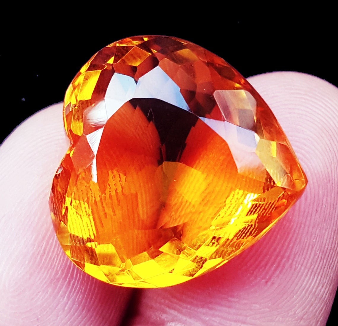 Certified Natural Citrine Heart Shape Loose Gemstone 25 to 30 - Etsy