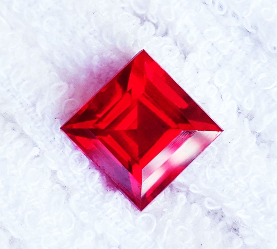 Loose Gemstone 8 to 10 Ct Pair Natural Ruby Square Shape - Etsy UK