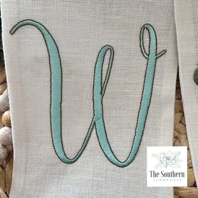 Linen Wreath Sash, Embroidered Robin Nest Monogram, Spring Decor - Etsy