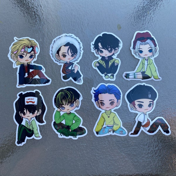 Stray Kids in Stickers - Etsy
