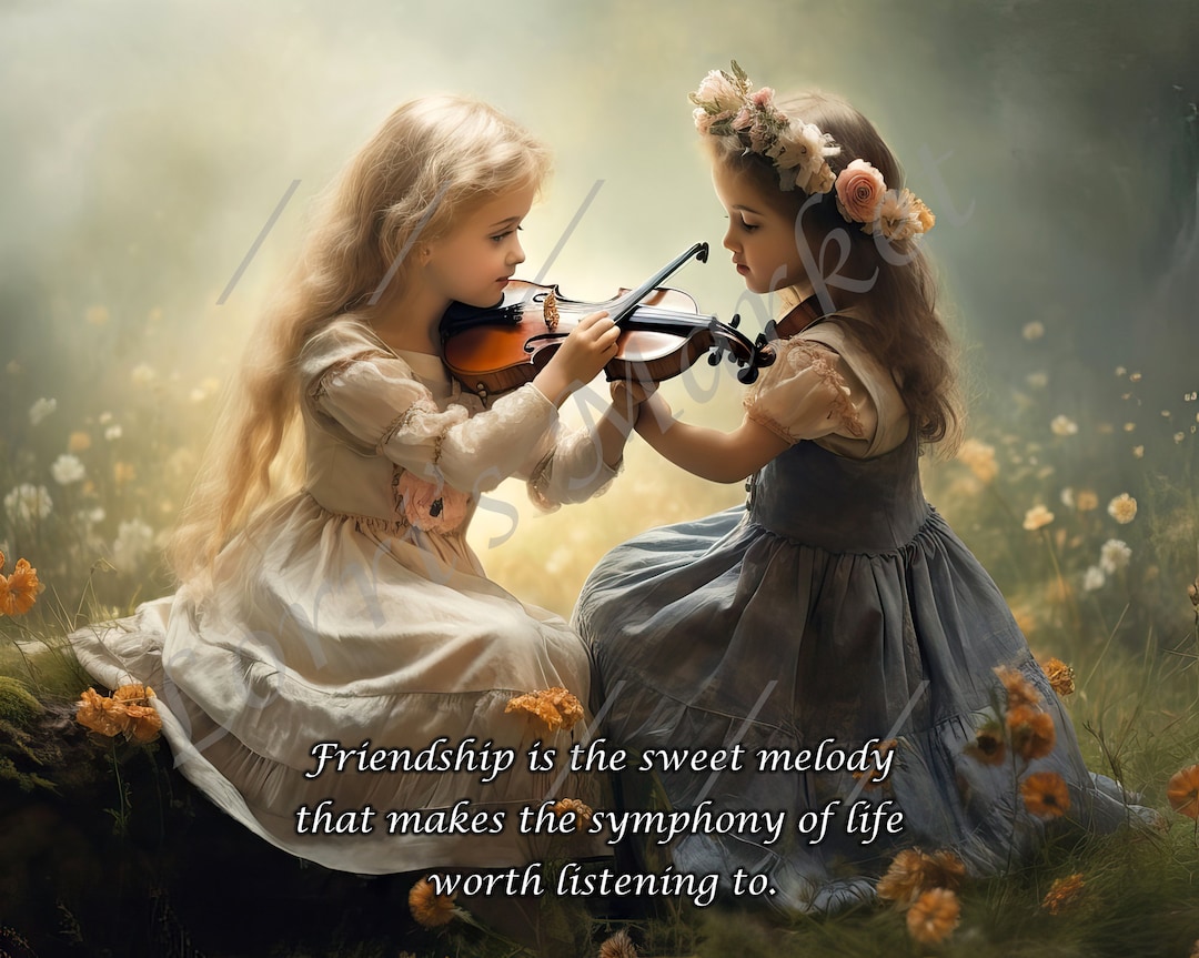 Sweet Melody Digital Download Art: Girls Make Symphony of Life - Etsy