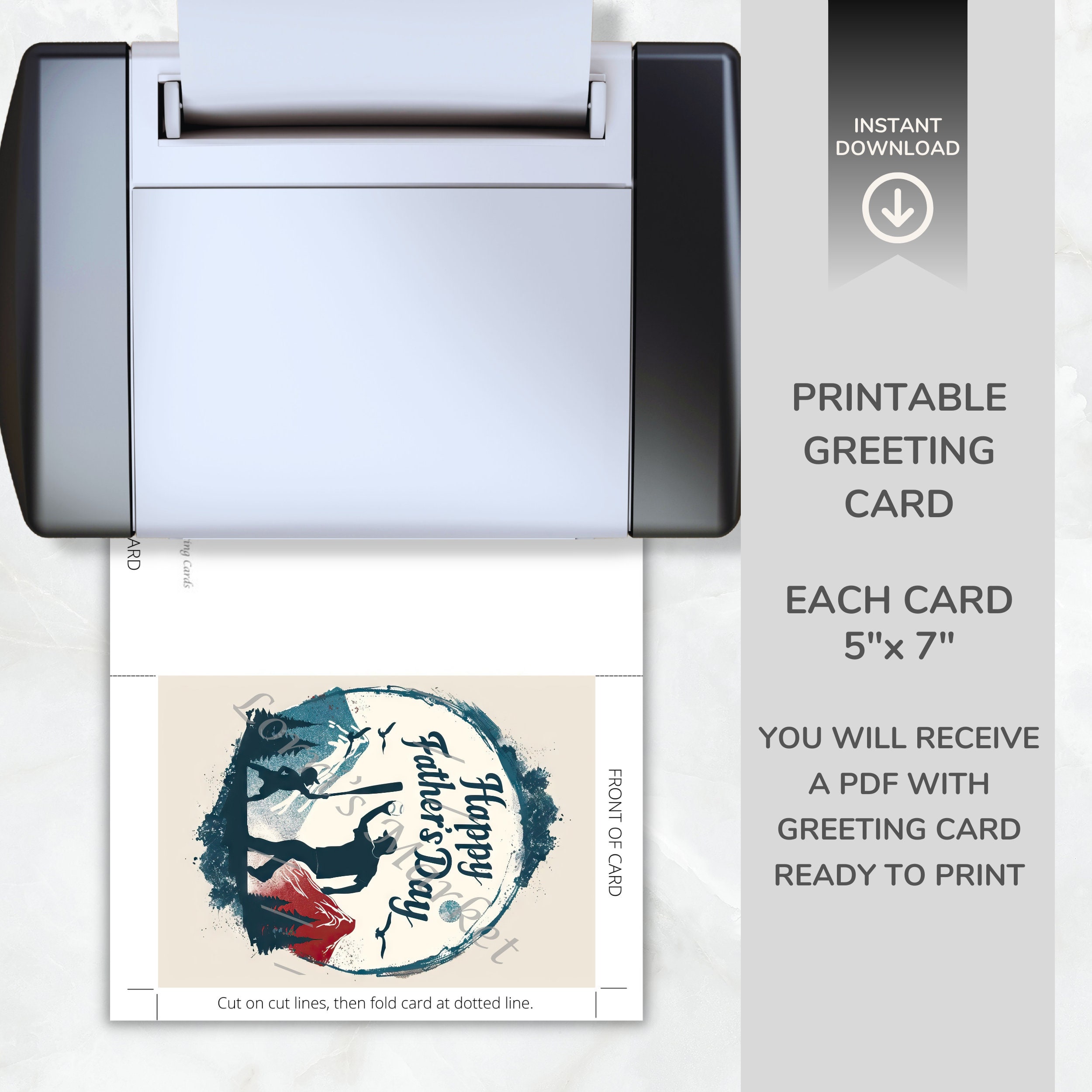 Printable Father's Day Card Digital Download: Greeting Card for Dad ...