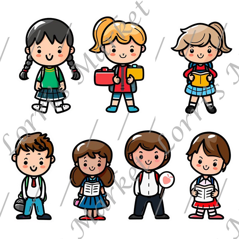 Adorable Kids Digital Stickers Digital Download: 28 Cricut Printable ...