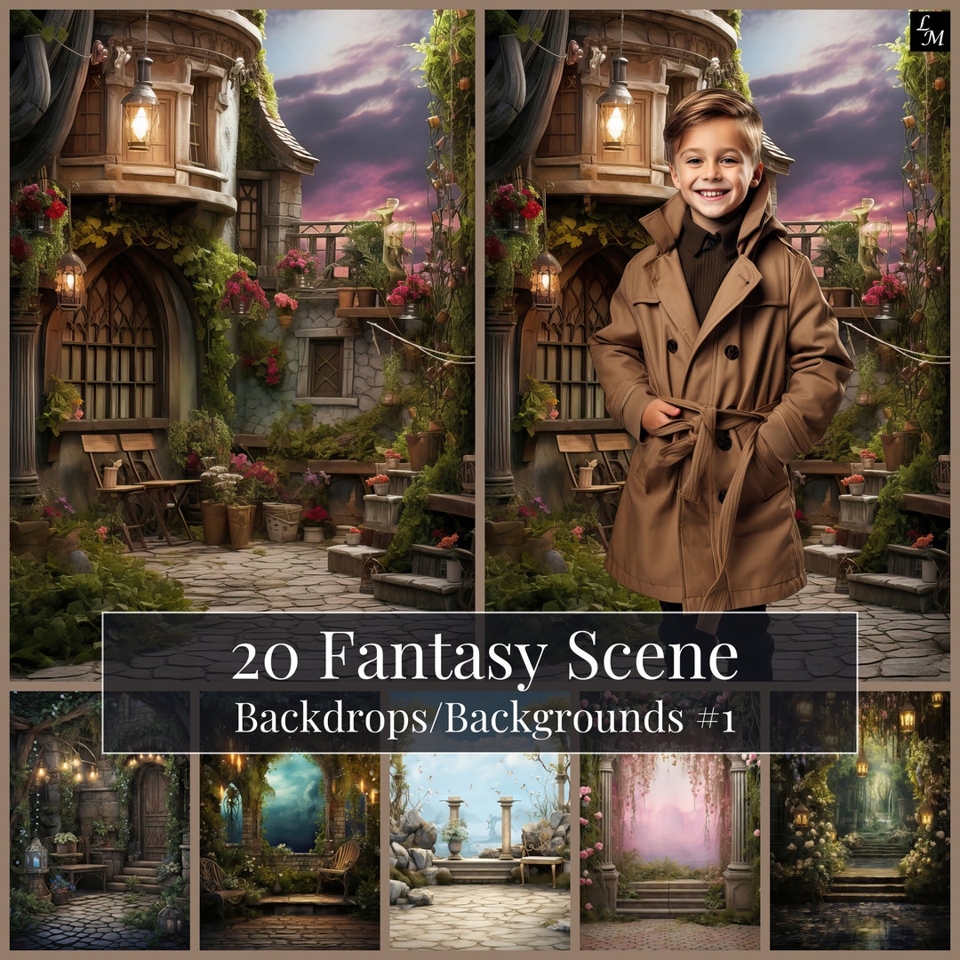 Fantasy Scene Vertical Backdrops Digital Download: High-res Surreal ...
