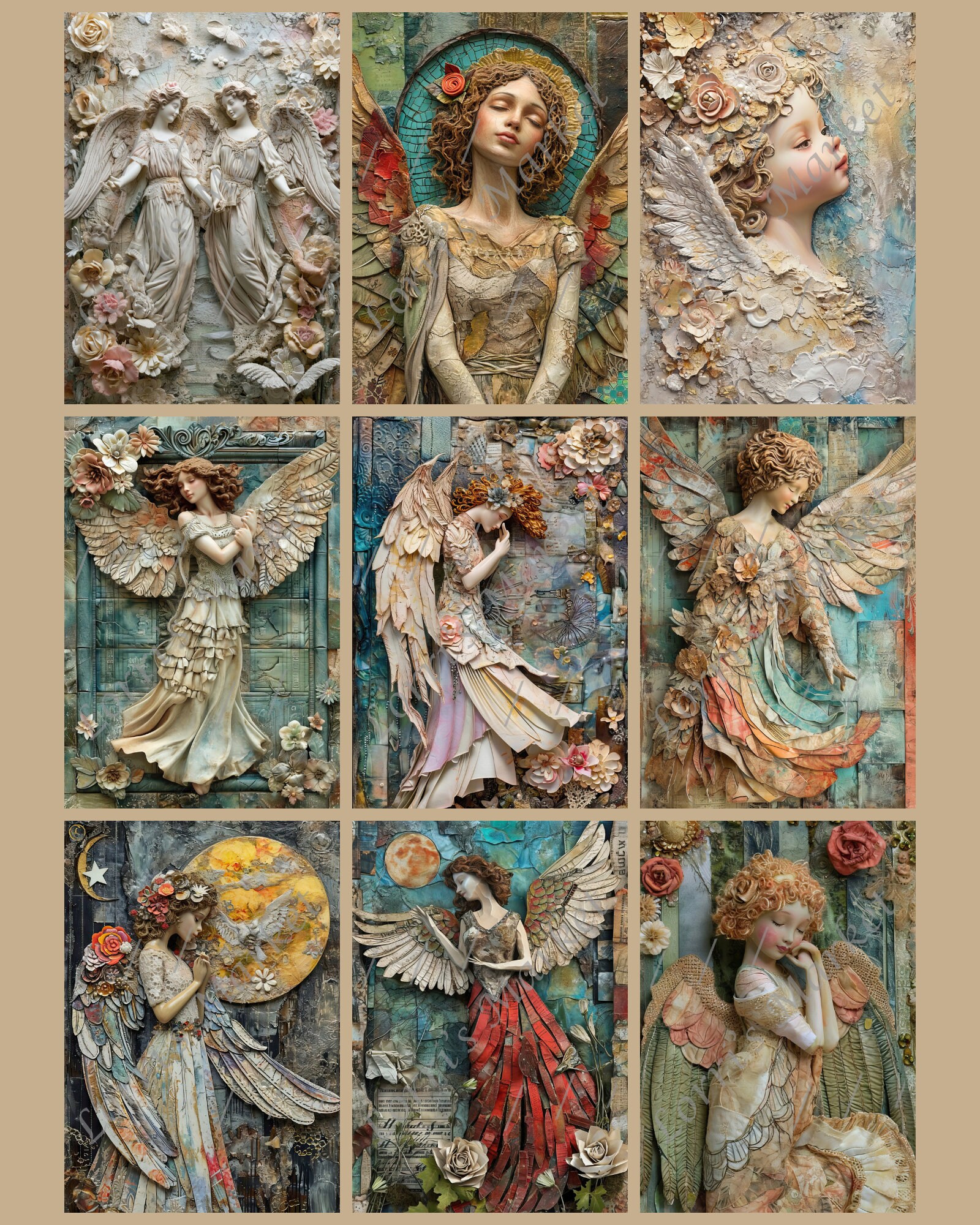 Vintage Angel Junk Journal Digital Download: Spiritual Home Decor ...