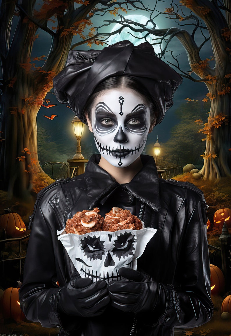 Spooky Halloween Digital Backdrops: Haunted Houses, Graveyards ...