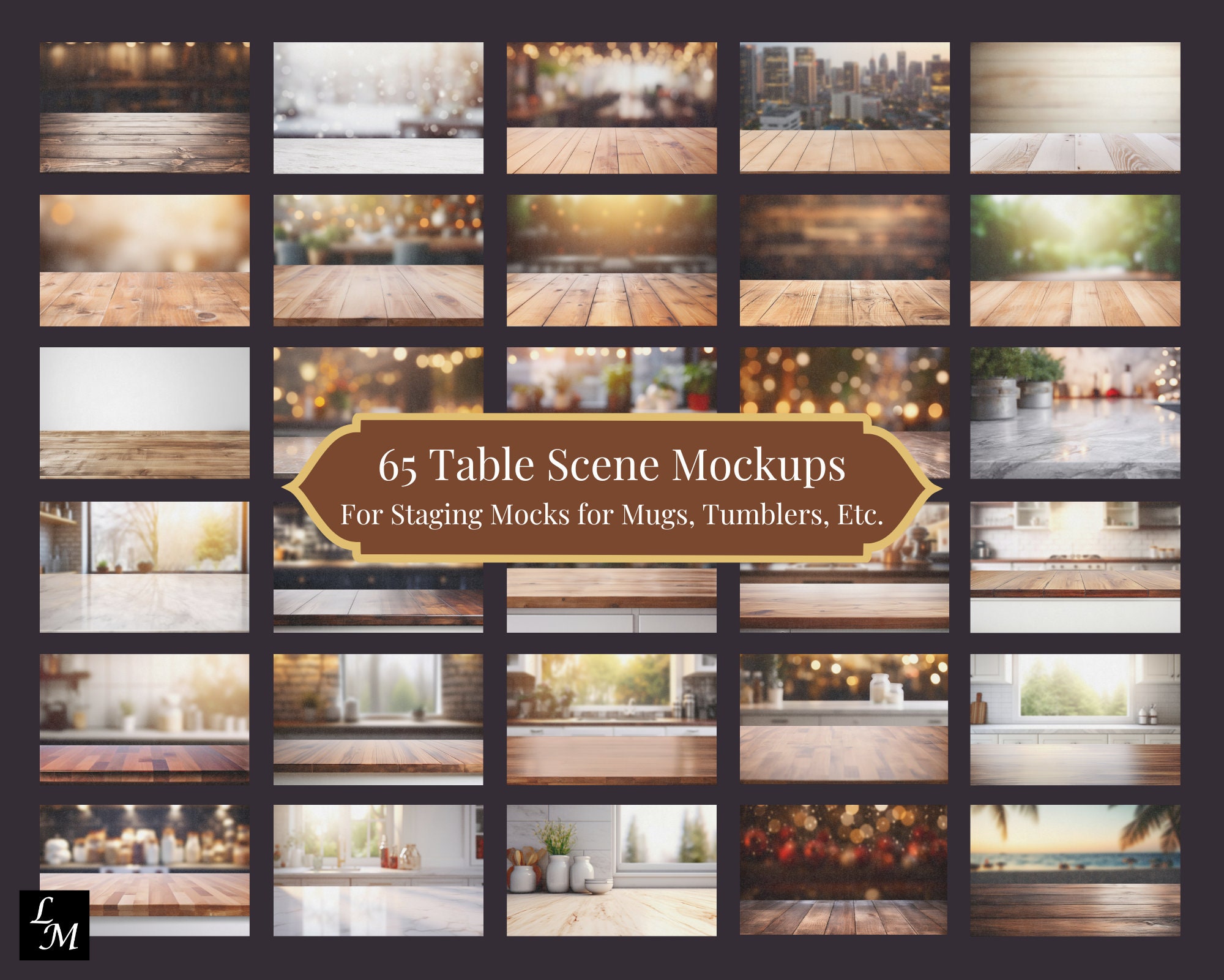 Table Scene Mockups Digital Download: 65 High-res Files for Sellers ...