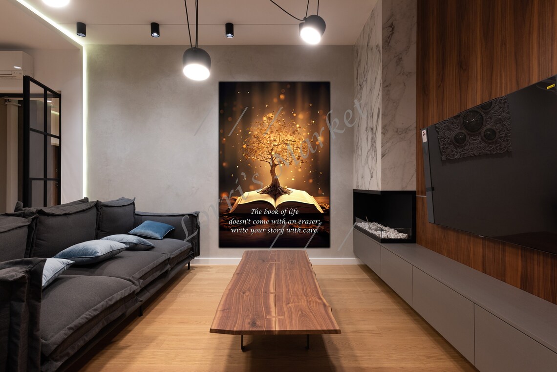 Open Book Life-growing Tree Quoted Art Digital Download: Story With ...