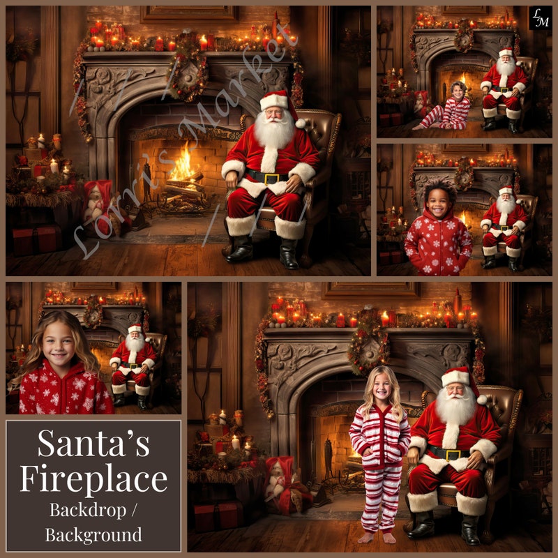 Santa Backdrop - Etsy