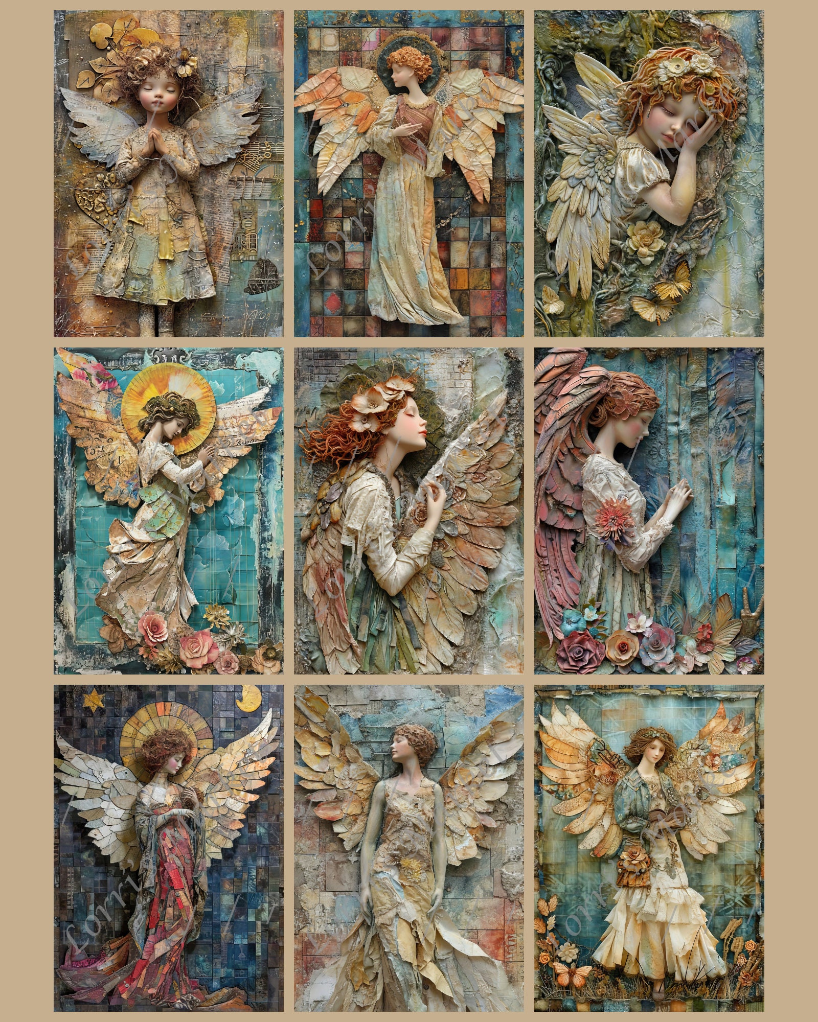 Vintage Angel Junk Journal Digital Download: Spiritual Home Decor ...