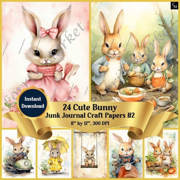 Bunny Watercolor - Etsy