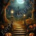 Spooky Halloween Digital Backdrops: Haunted Houses, Graveyards ...