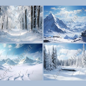 Captivating Winter Scene Backdrops for Photography 20 High-resolution ...